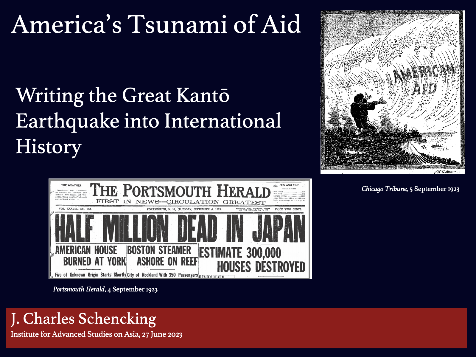 America’s Tsunami of Aid: Writing the Great Kantō Earthquake into ...